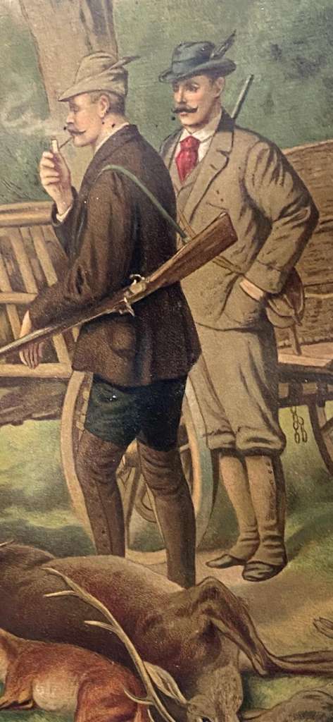Antique hunting scene print - USGUNPORT - Best guns online